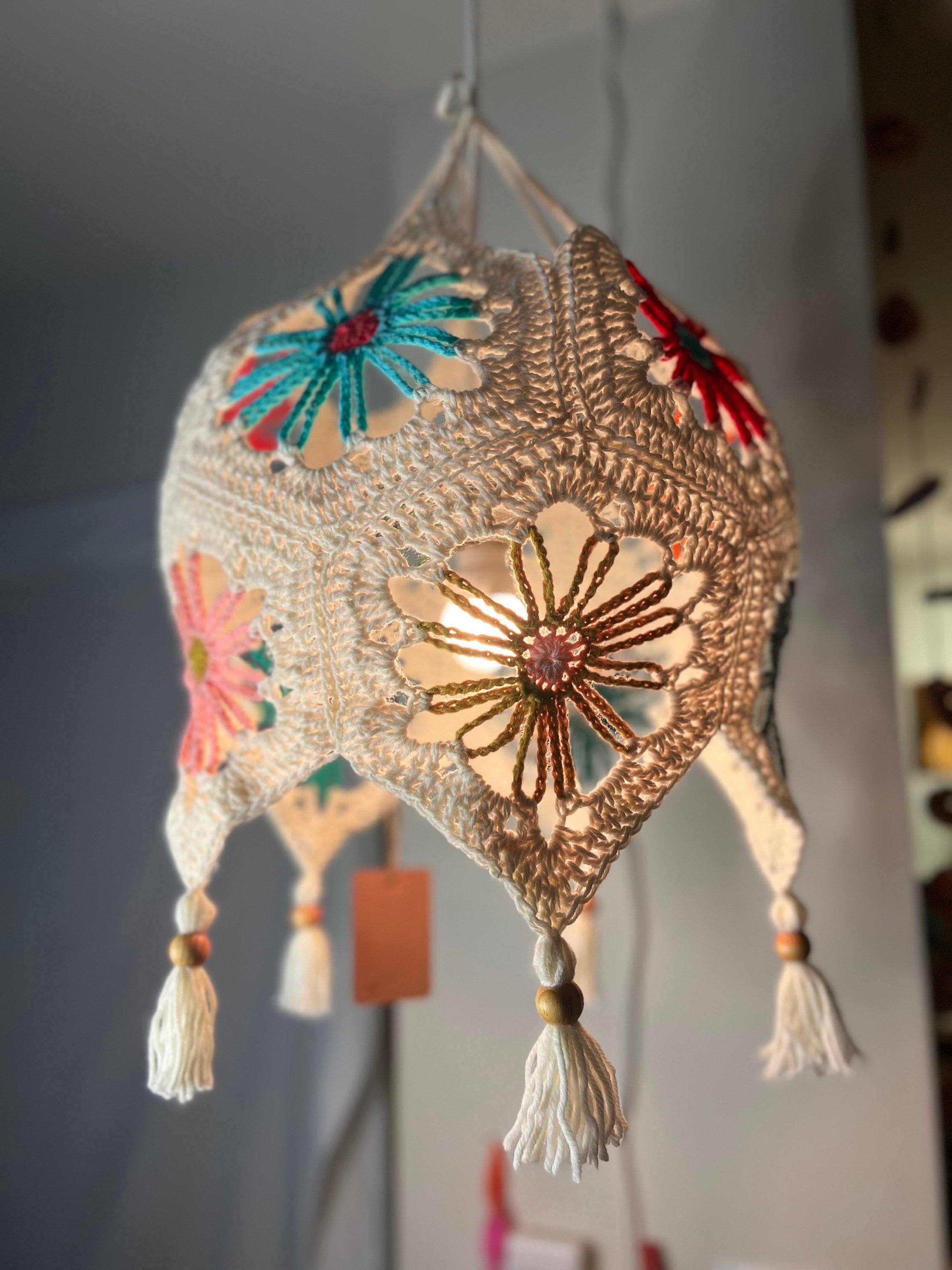 Crochet Boho Lamp Shade - Etsy