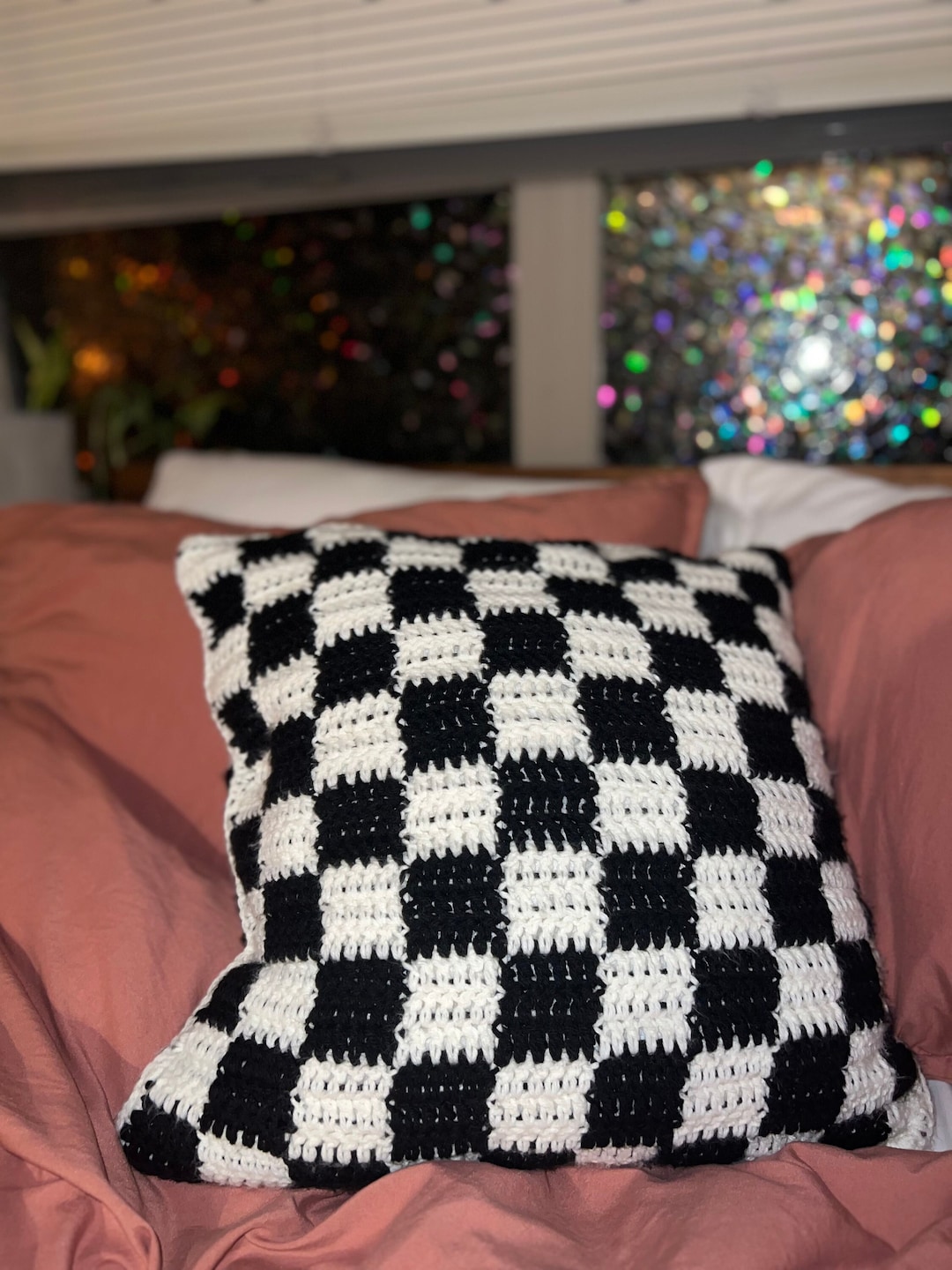 Checkered Throw Pillow - Etsy