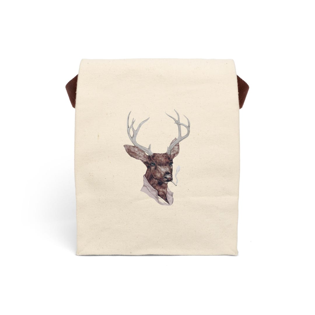 Smoking Buck Lunch Bag With Strap - Etsy