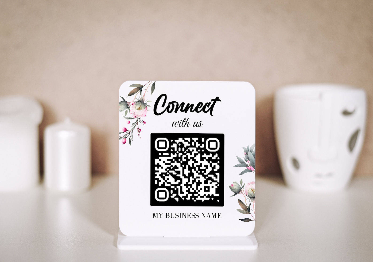 Mini QR Code Business Display Sign Social, Scan to Pay, Appointment ...