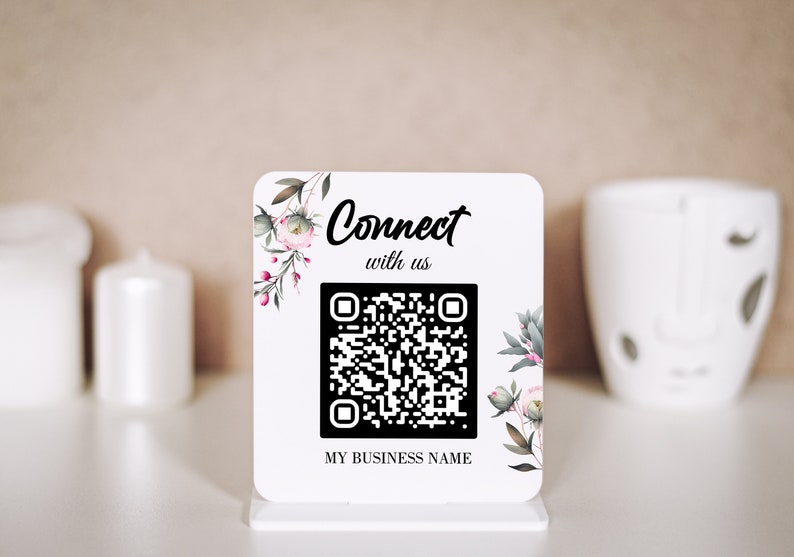 Mini QR Code Business Display Sign Social, Scan to Pay, Appointment ...