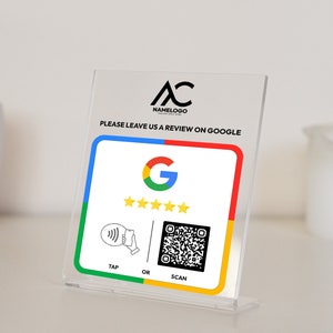 Google Review Plaque to Boost Your Online Presence, NFC Tap and Review ...