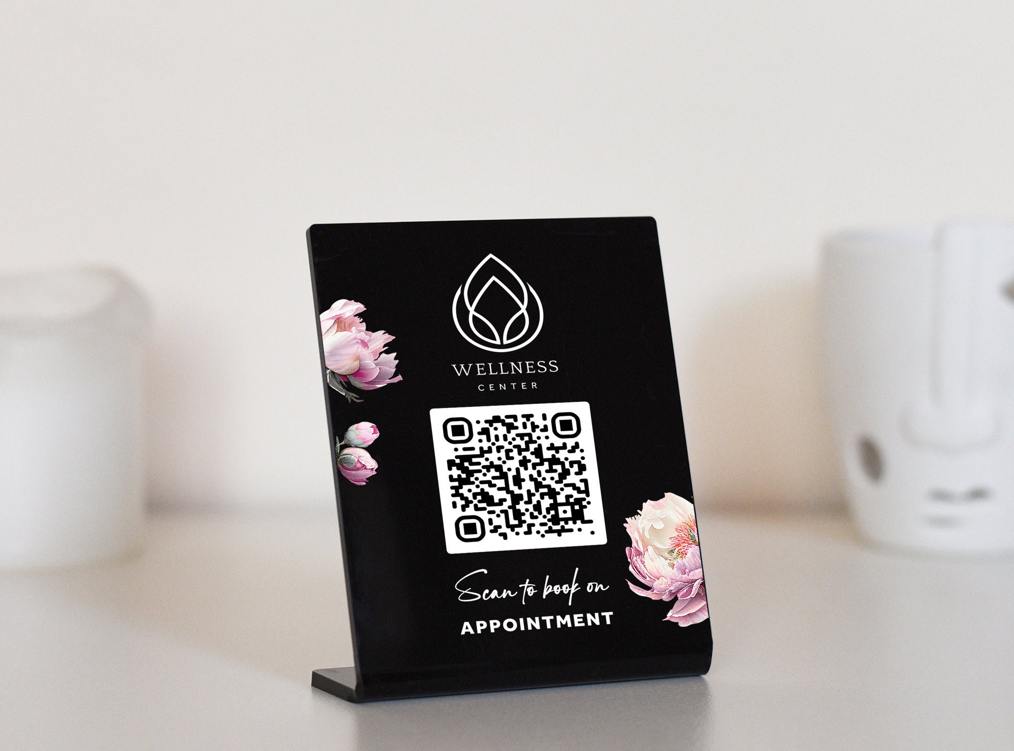 Acrylic Business QR Code Sign: Appointment Booking, Social Media ...