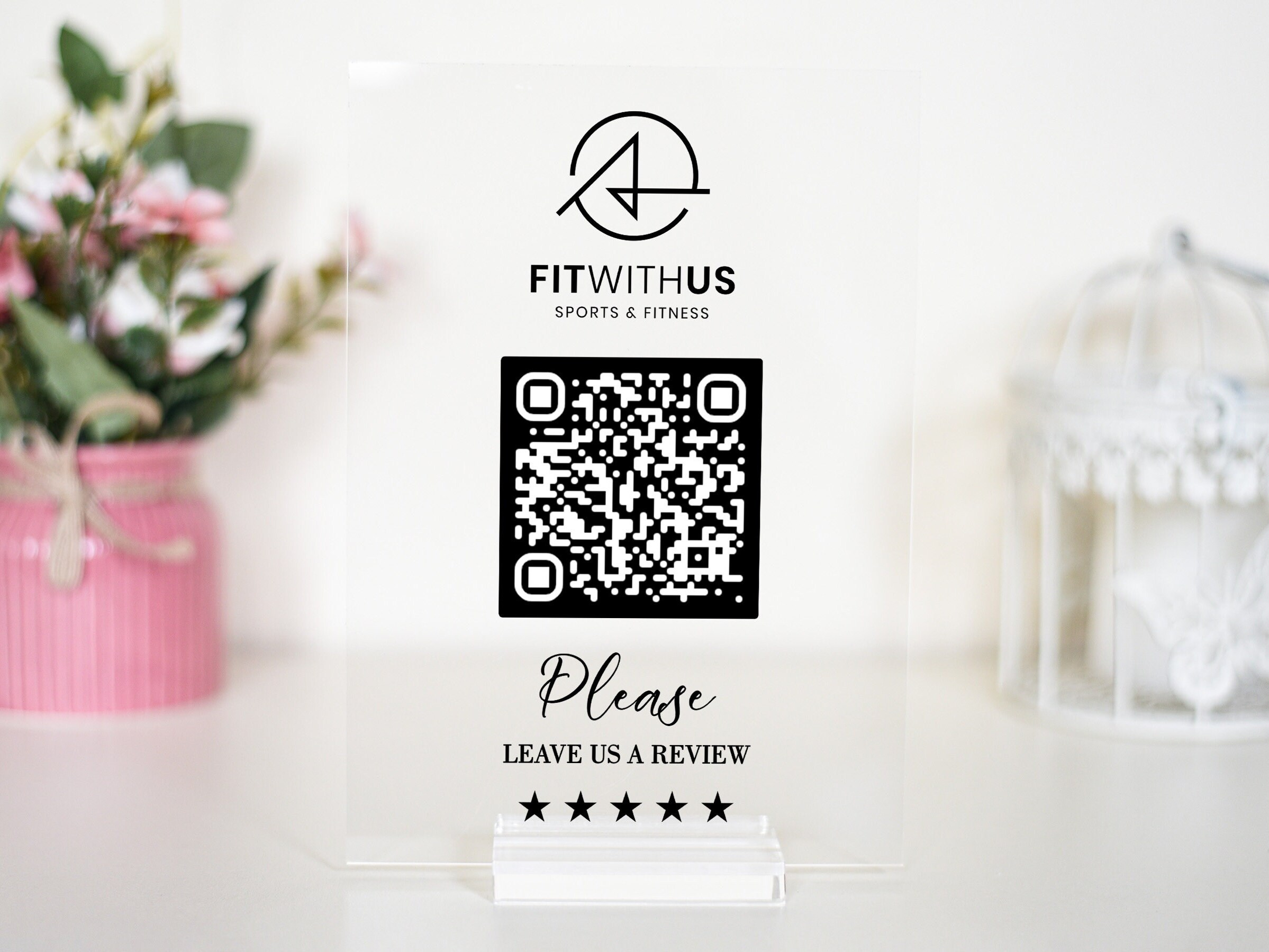 Leave Us a Review Sign, Business Review Link or Social Media Qr Code ...
