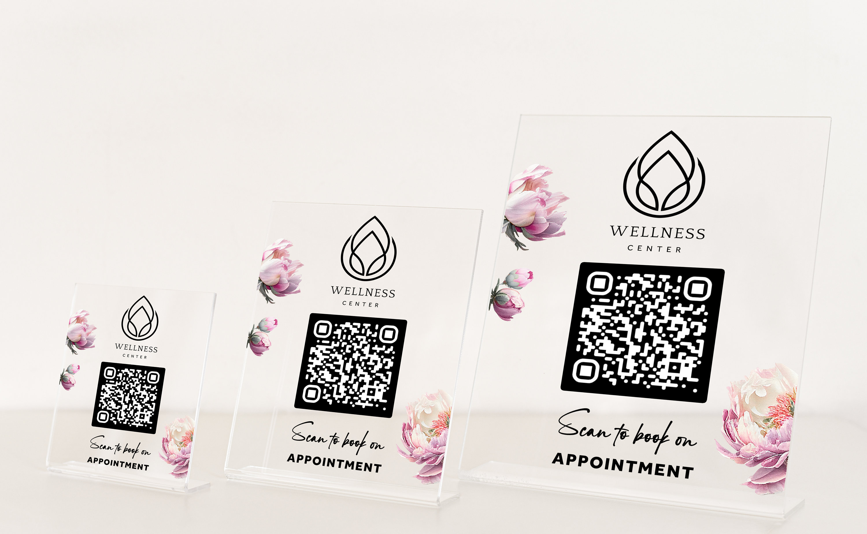 Acrylic Business QR Code Sign: Appointment Booking, Social Media ...