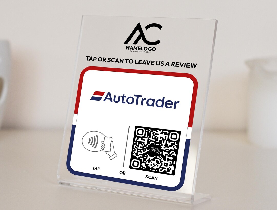 Custom Autotrader Sign: QR Code & NFC Tap for Car Sales - Etsy