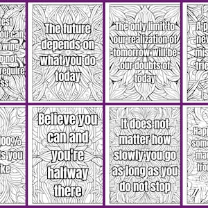 Famous Inspirational Quotes Coloring Pages - Etsy