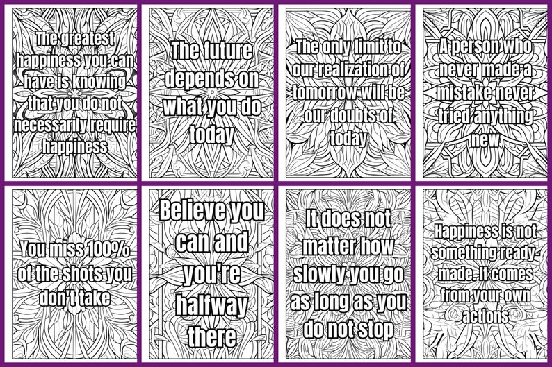 Famous Inspirational Quotes Coloring Pages - Etsy