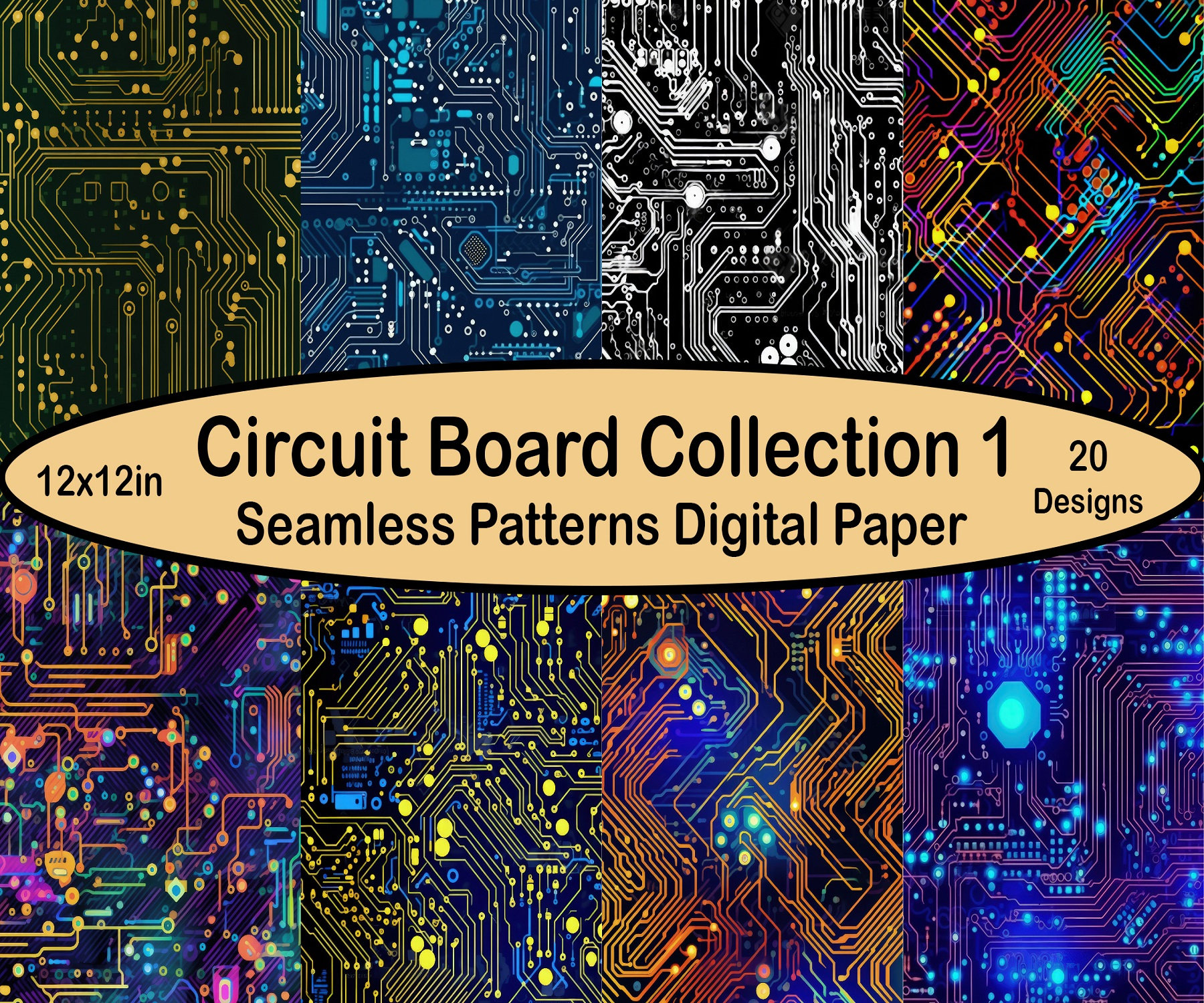 Circuit Seamless Pattern