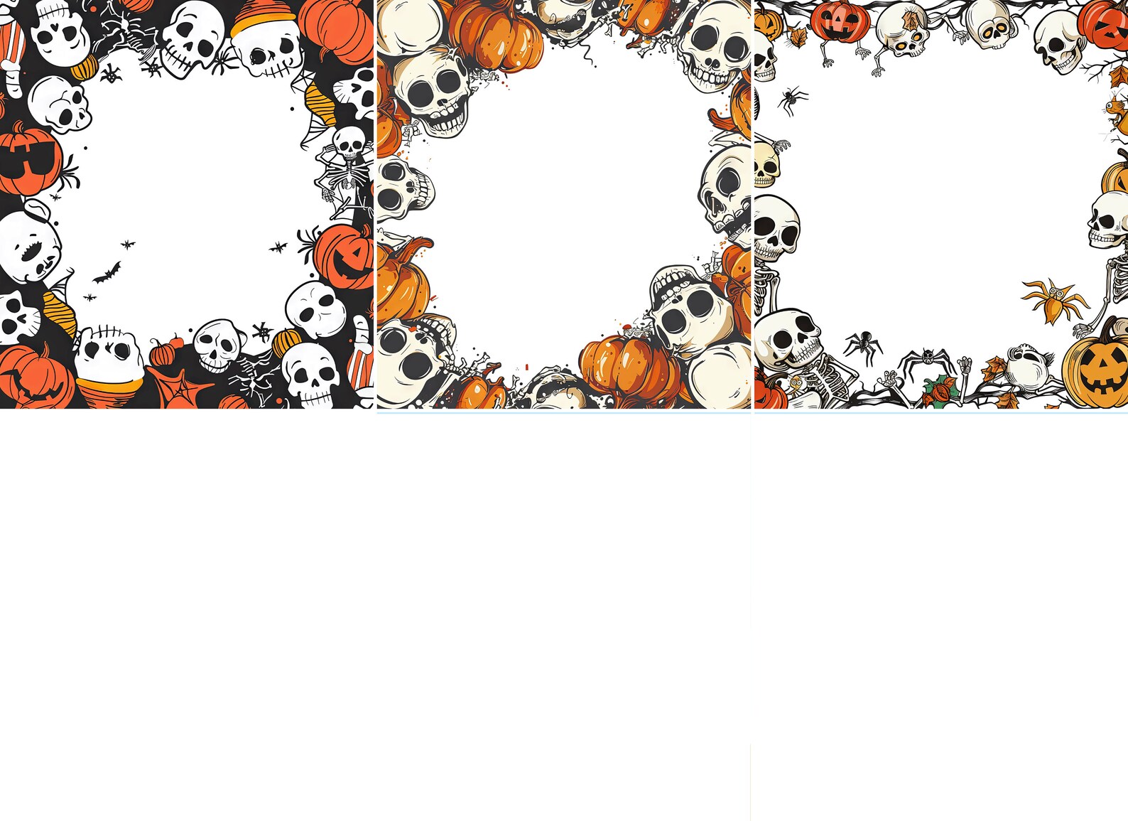 Halloween Border PNG Bundle – Spooky Graphic Overlays (digital Download ...