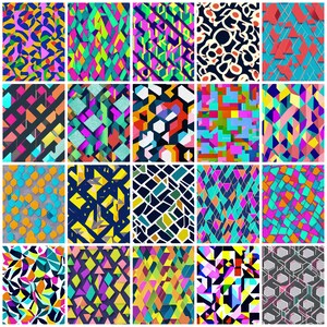 Abstract Shape Mashup - Digital Paper 20 Designs (seamless) Pack 5 - Etsy
