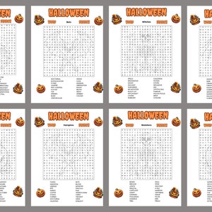 Halloween Word Search Puzzles Wordsearch - Etsy