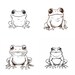 38 Frog Clipart PNG Bundle | Black & White Doodle Frogs | Hand-drawn ...