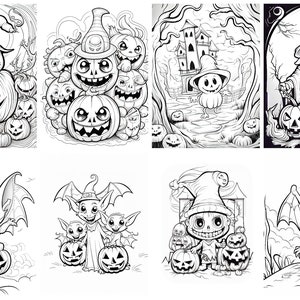 Halloween Kids Coloring Pages - 40 Designs - Etsy
