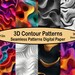 3D Seamless Digital Paper Contours 3d Background, Swirl Clip Art ...