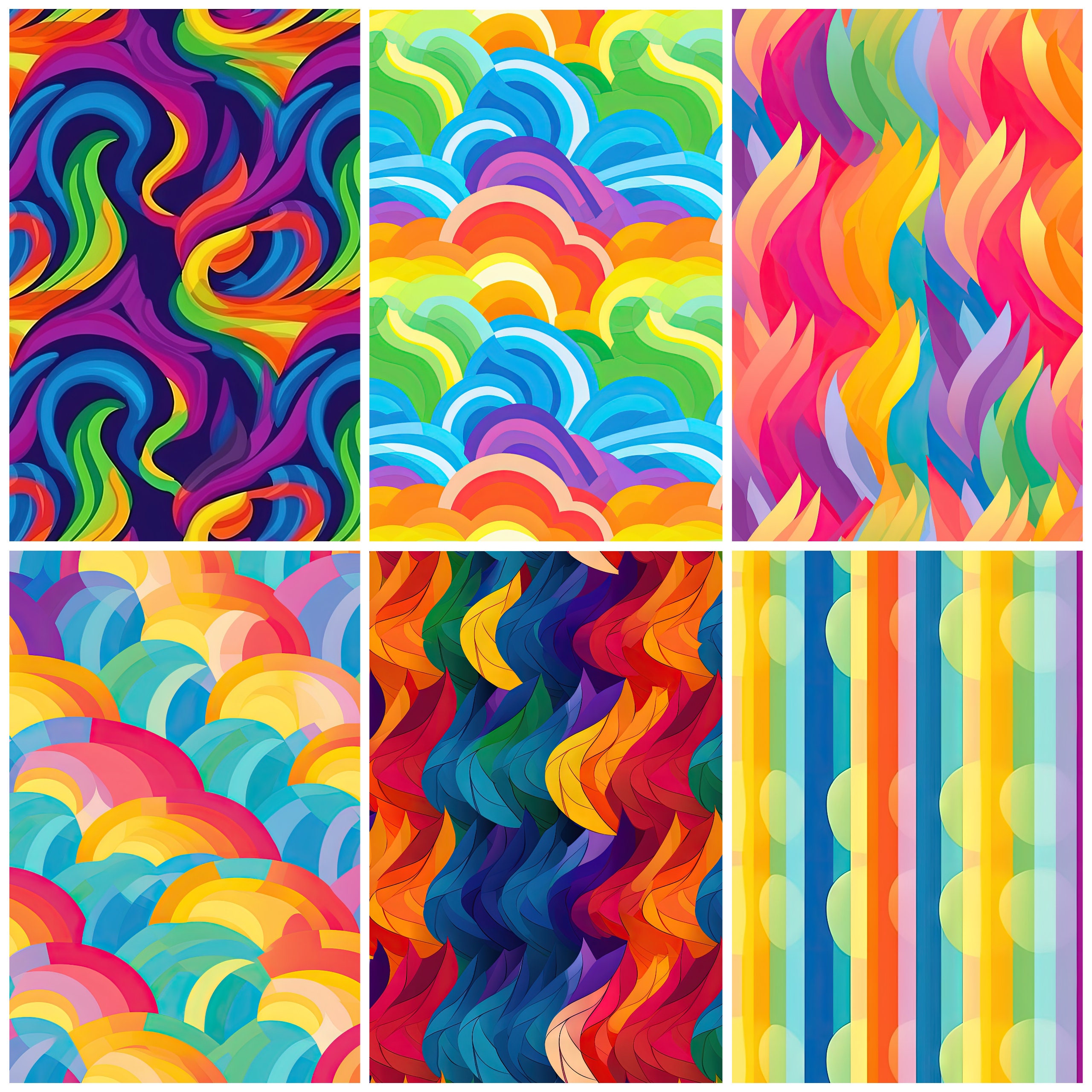 LGBT Pride Seamless Patterns Digital Art Design Background Paper Pack ...