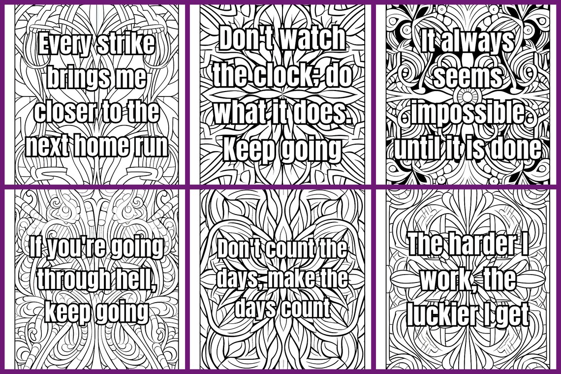 Famous Inspirational Quotes Coloring Pages - Etsy