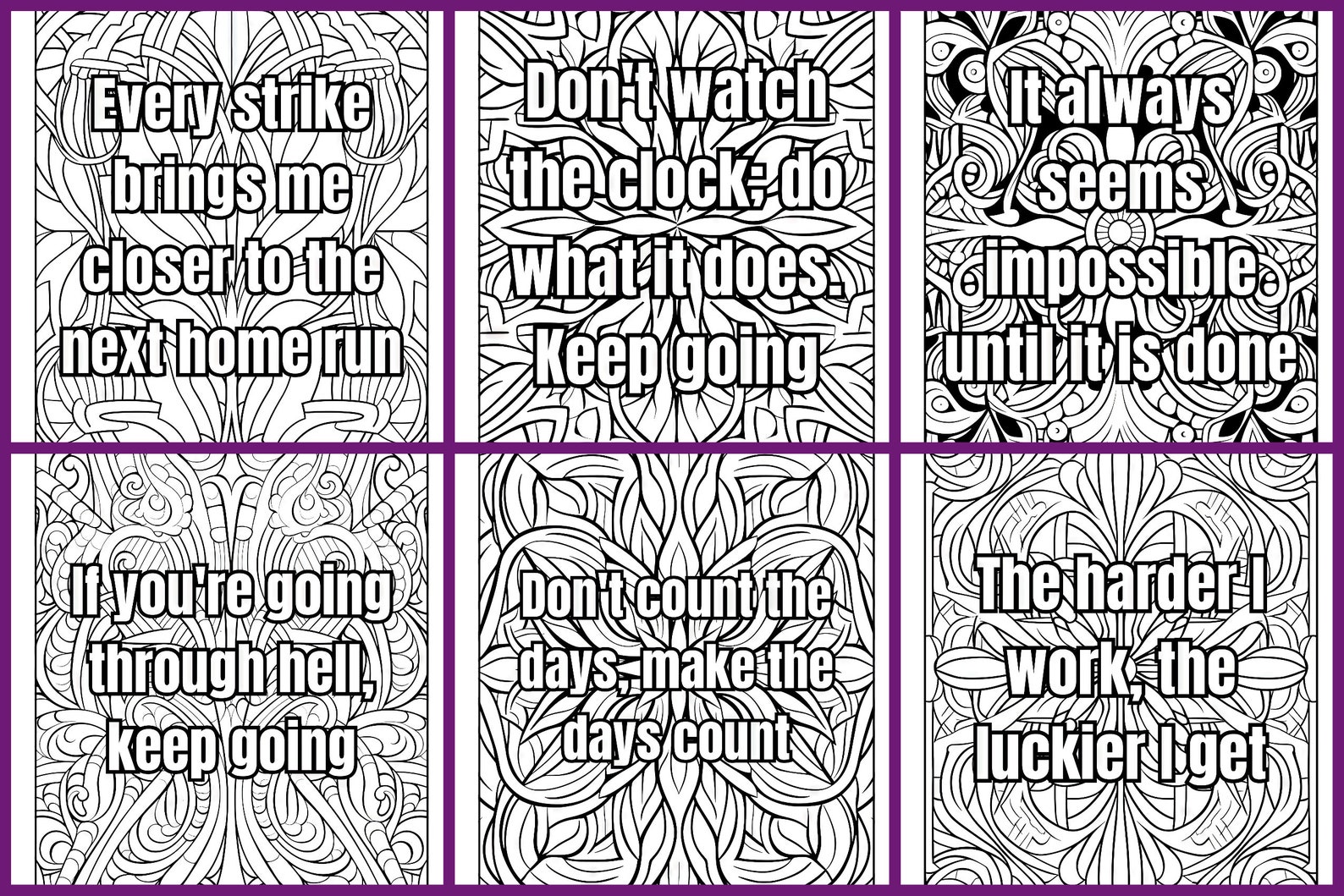 Famous Inspirational Quotes Coloring Pages - Etsy