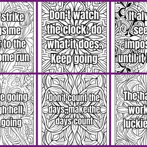 Famous Inspirational Quotes Coloring Pages - Etsy