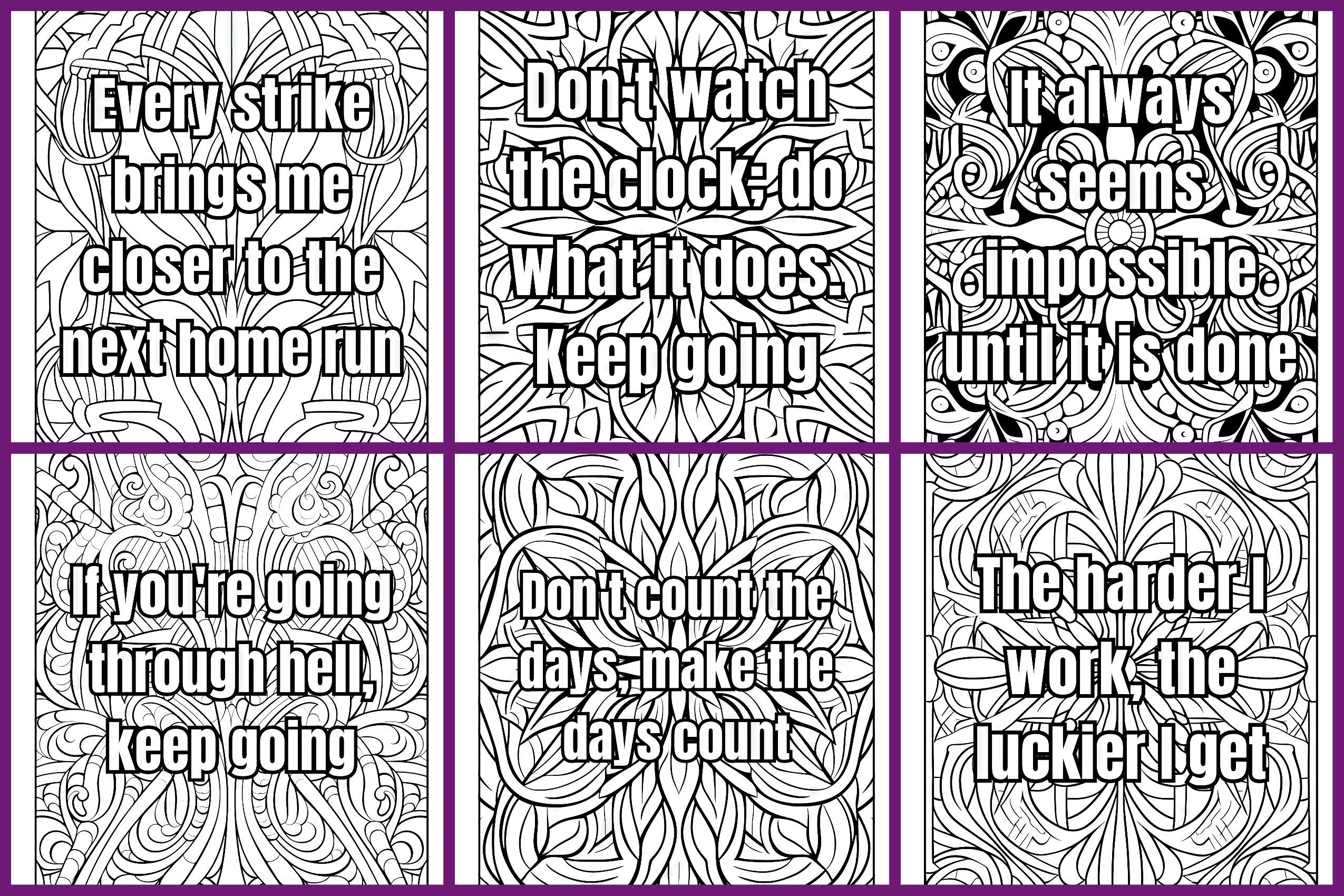 Famous Inspirational Quotes Coloring Pages - Etsy