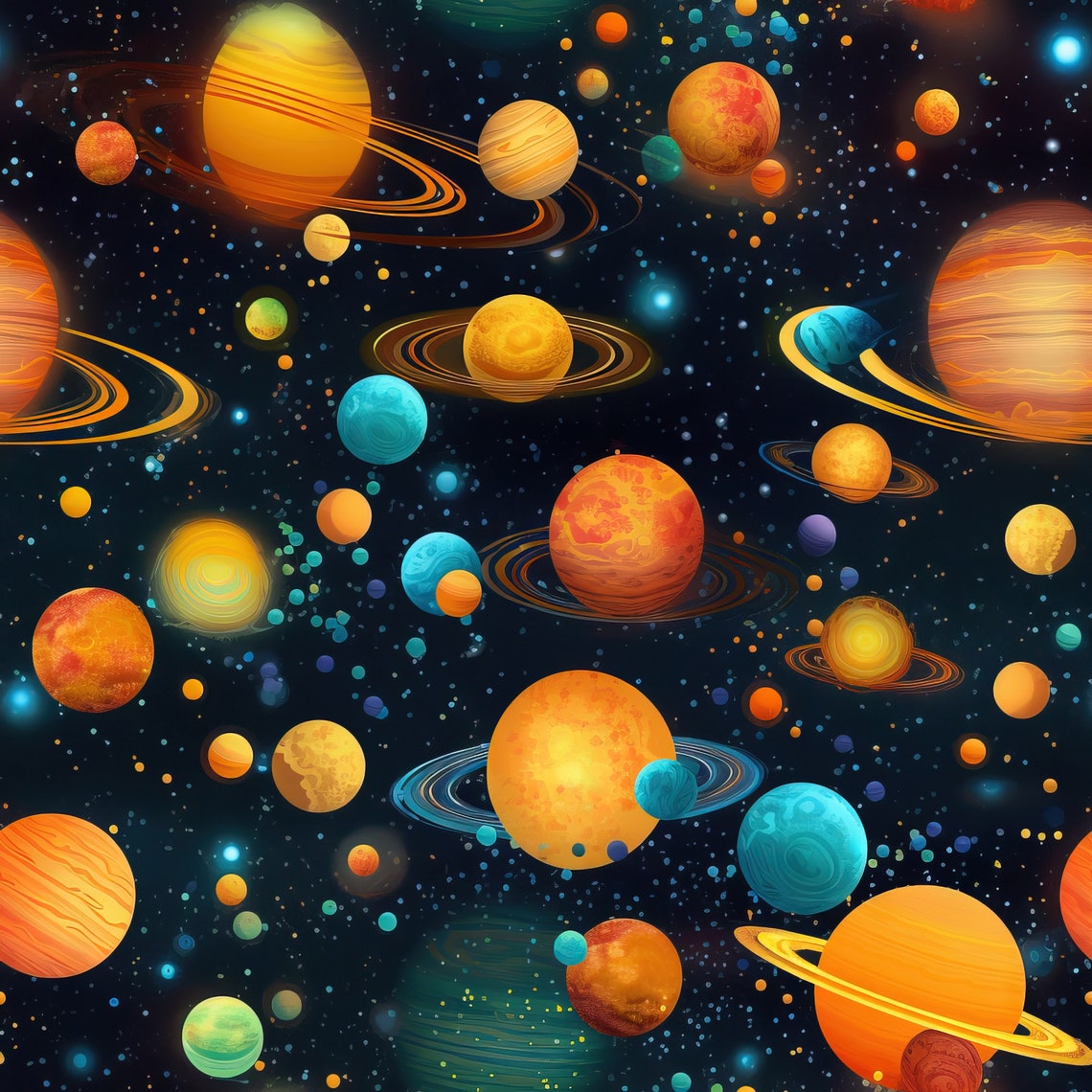 Space Theme Backgrounds, Illustration 20 Patterns, Seamless - Etsy