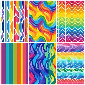 LGBT Pride Seamless Patterns Digital Art Design Background Paper Pack ...