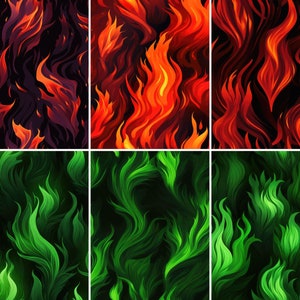 Abstract Fire Flames Patterns Seamless - Etsy