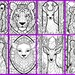 Stained Glass Coloring Pages Animal Theme - 30 Designs Pack1 - Etsy