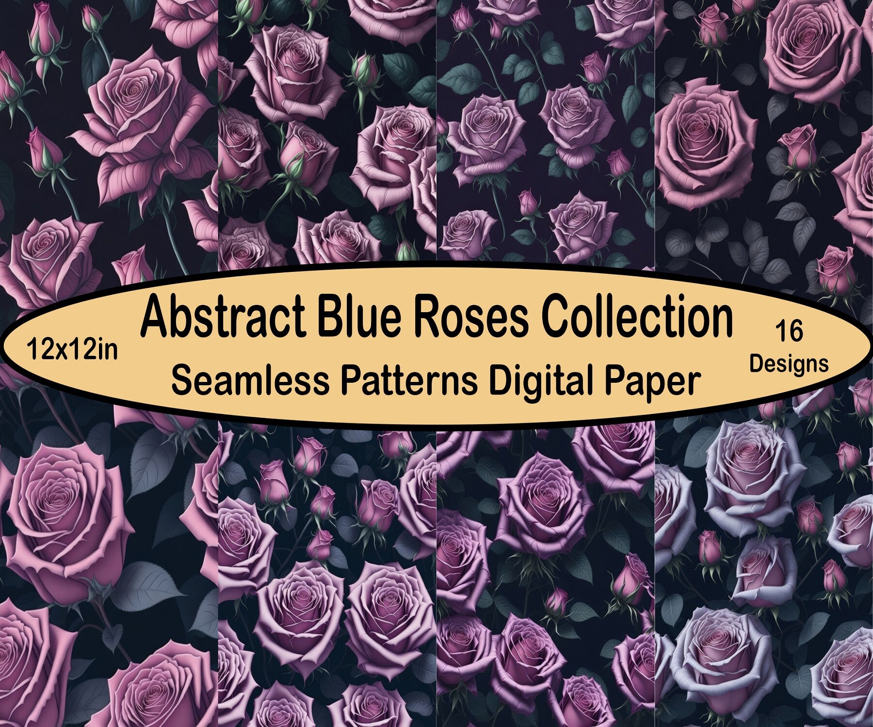 Abstract Pink Roses 16 Patterns Digital Paper seamless - Etsy