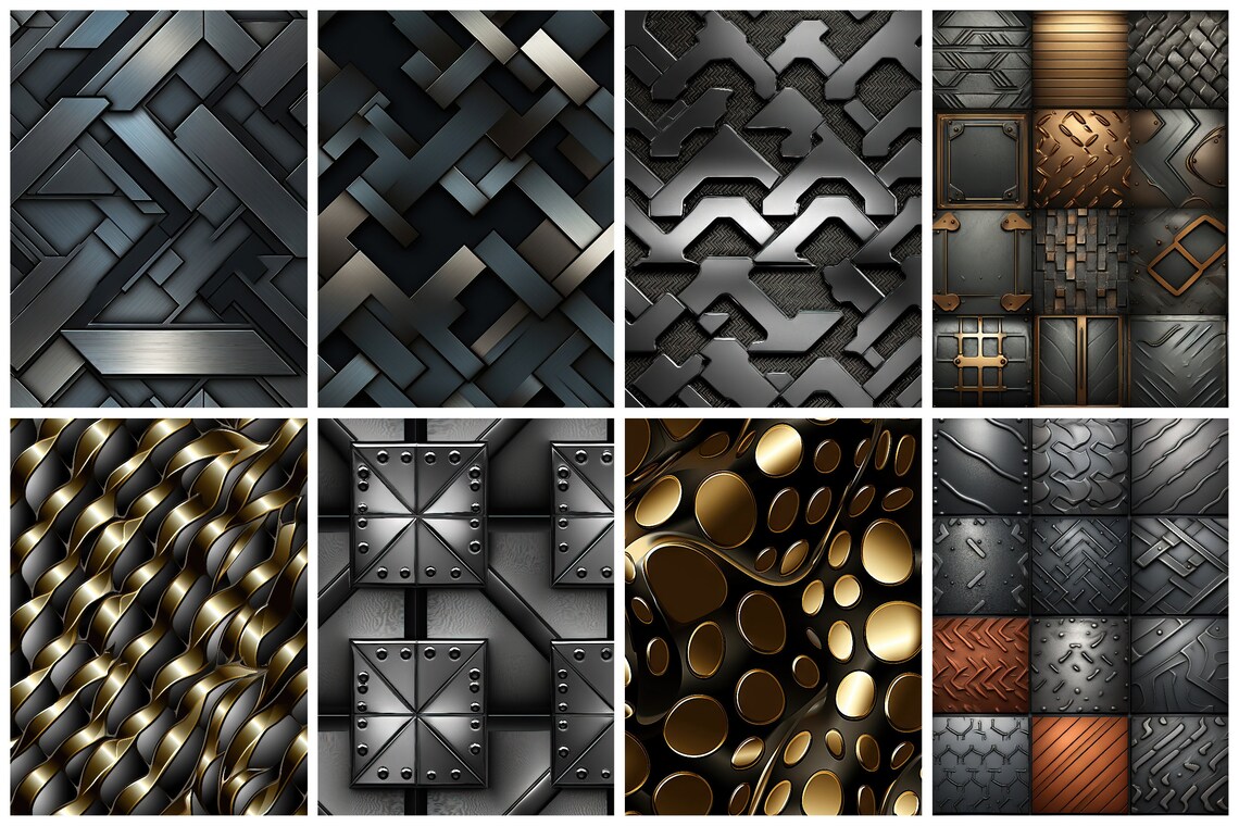 Grunge Metal Pattern, Digital Paper 40 Designs - Etsy