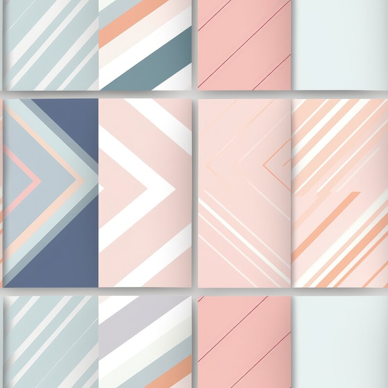 Geometric Shapes Backgrounds, Illustration - 20 Patterns, Seamless - Etsy