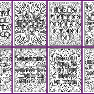 Famous Inspirational Quotes Coloring Pages - Etsy