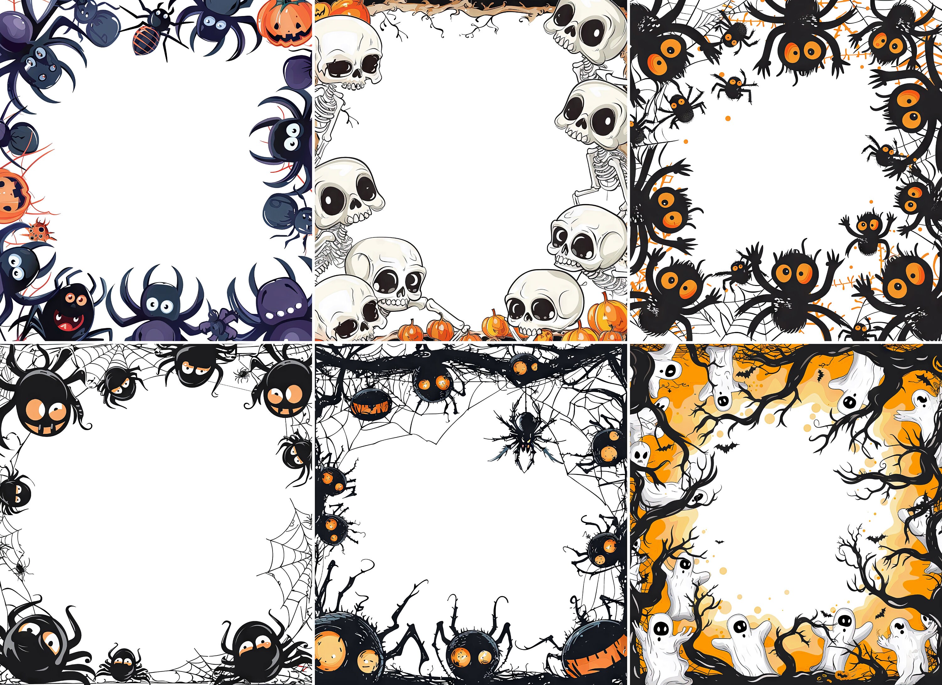 Halloween Border PNG Bundle – Spooky Graphic Overlays (digital Download ...