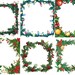 Festive Christmas Border Bundle - 29 Transparent PNG Files - Instant ...