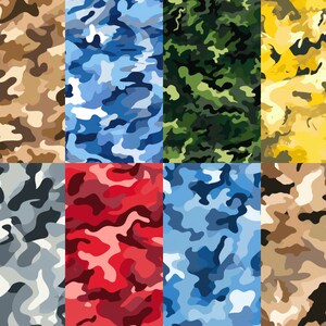 Camouflage Patterns in Various Colours. 32 Seamless Designs - Etsy