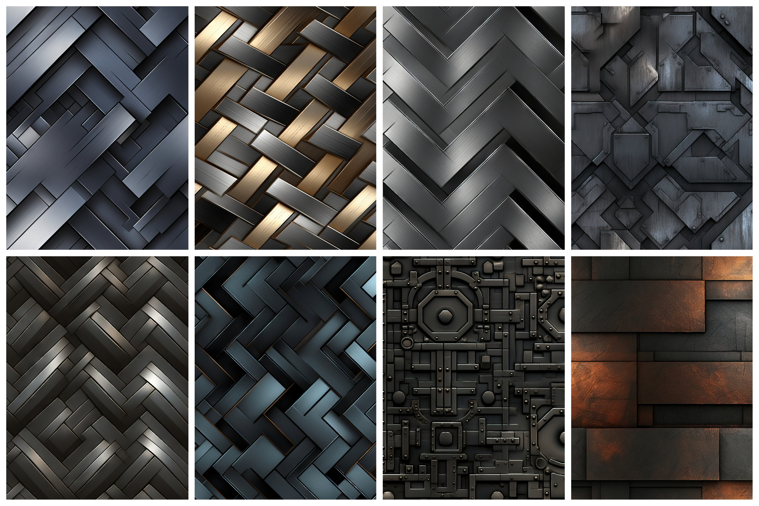 Grunge Metal Pattern, Digital Paper 40 Designs - Etsy