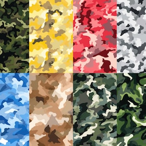 Camouflage Patterns in Various Colours. 32 Seamless Designs - Etsy