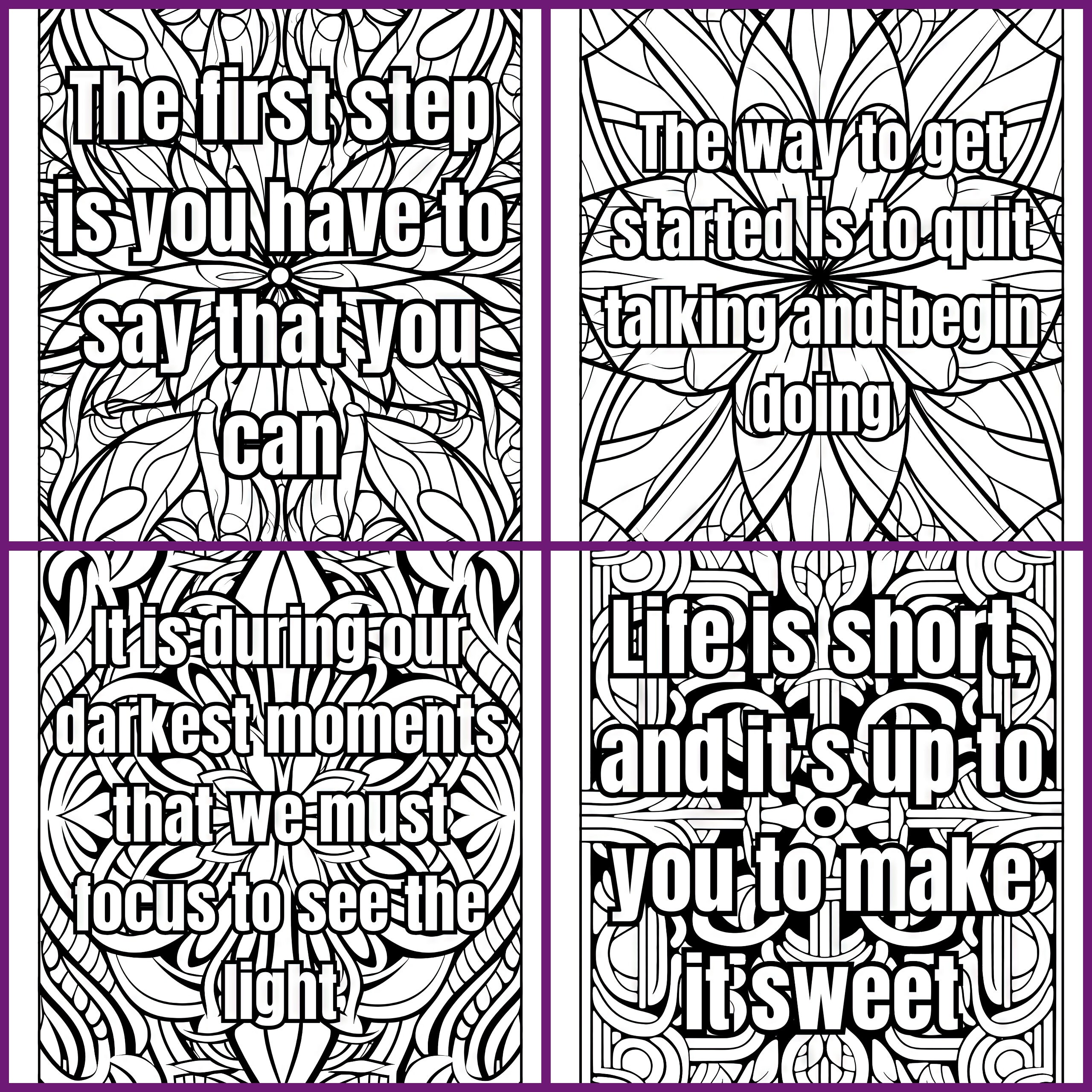 Famous Inspirational Quotes Coloring Pages - Etsy