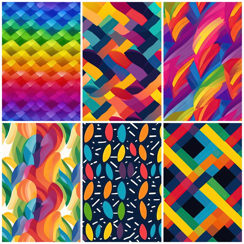 LGBT Pride Seamless Patterns Digital Art Design Background Paper Pack ...