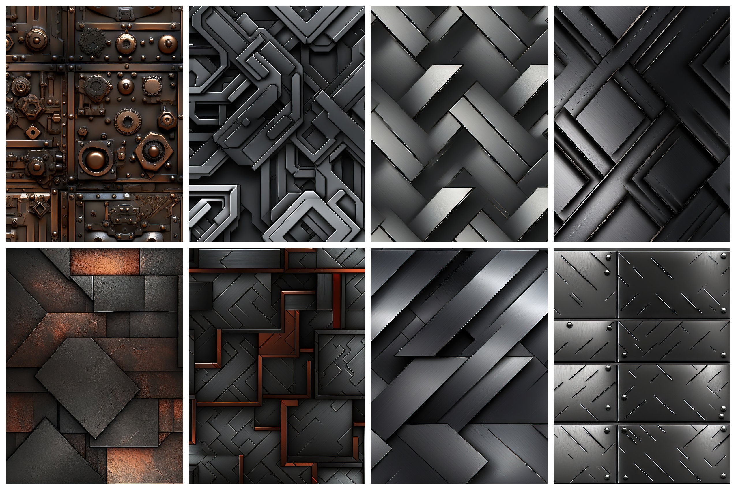 Grunge Metal Pattern, Digital Paper 40 Designs - Etsy