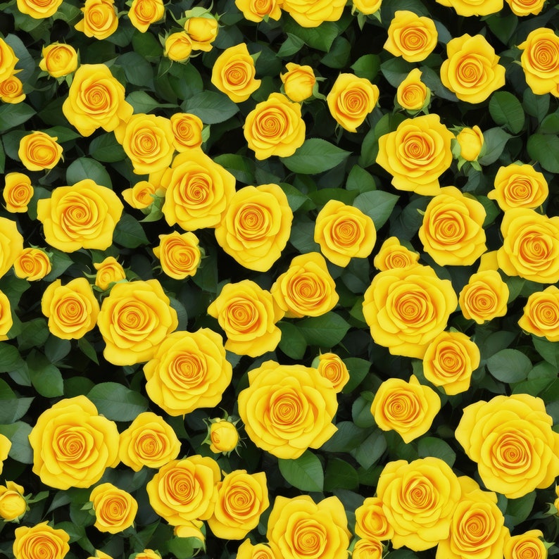 Yellow Roses - 12 Pattern Digital Paper (seamless) - Etsy