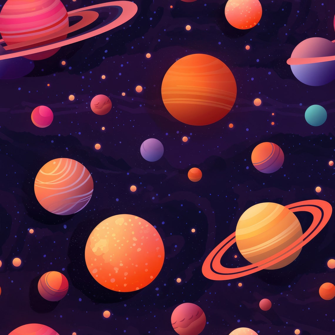 Space Theme Backgrounds, Illustration 20 Patterns, Seamless - Etsy