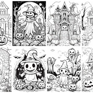 Halloween Kids Coloring Pages - 40 Designs - Etsy