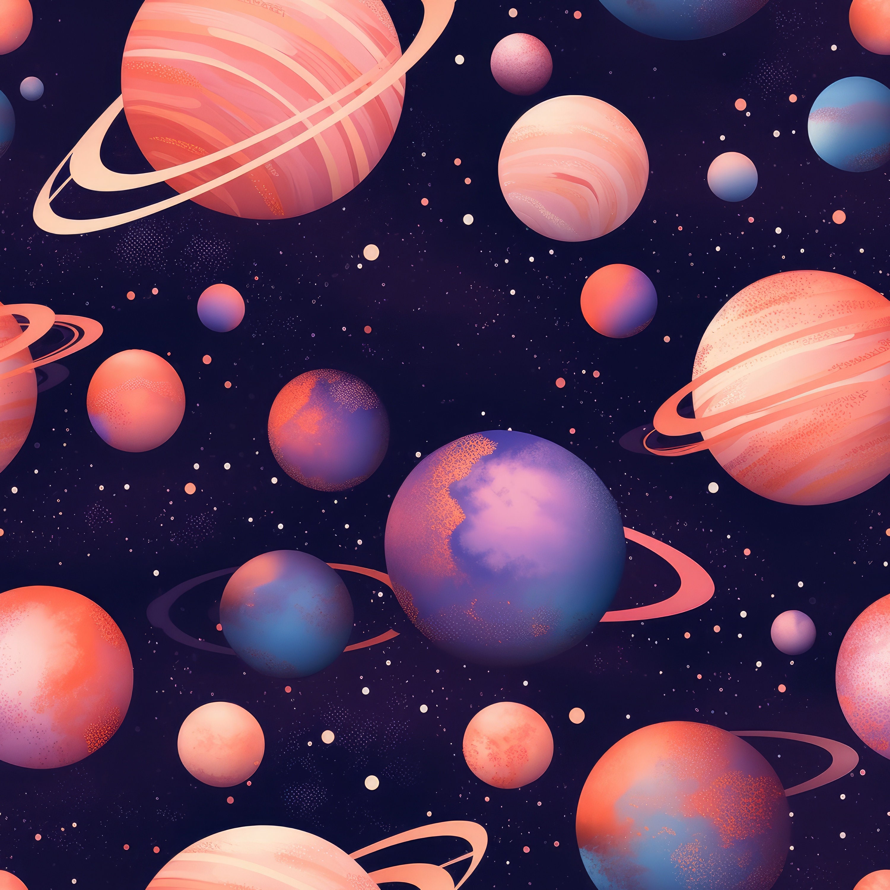 Space Theme Backgrounds, Illustration 20 Patterns, Seamless - Etsy