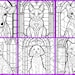 Stained Glass Coloring Pages Animal Theme - 30 Designs Pack1 - Etsy