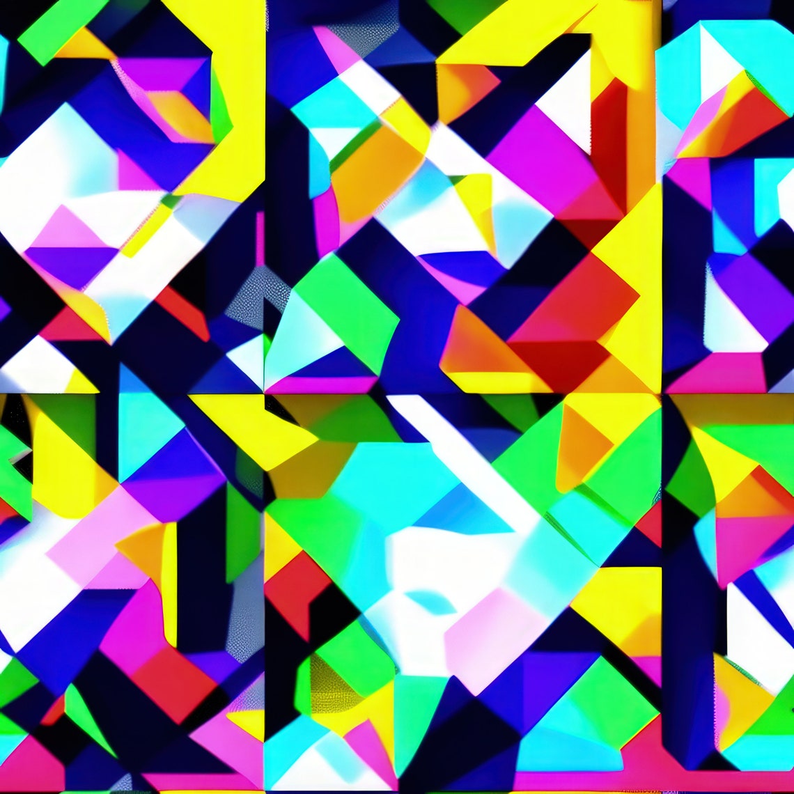 Abstract Shape Mashup Digital Paper 20 Designs seamless Pack 4 - Etsy