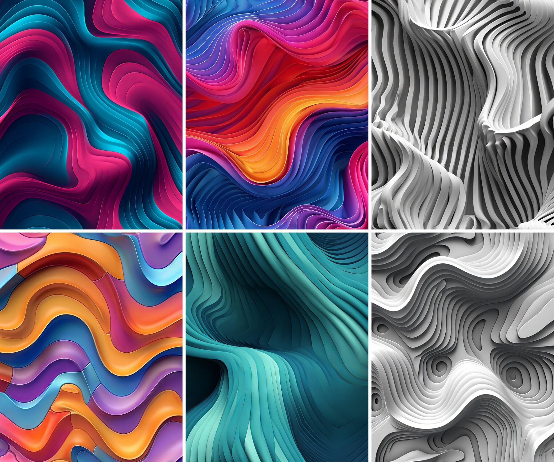 3D Seamless Digital Paper Contours - 3d Background, Swirl Clip Art ...