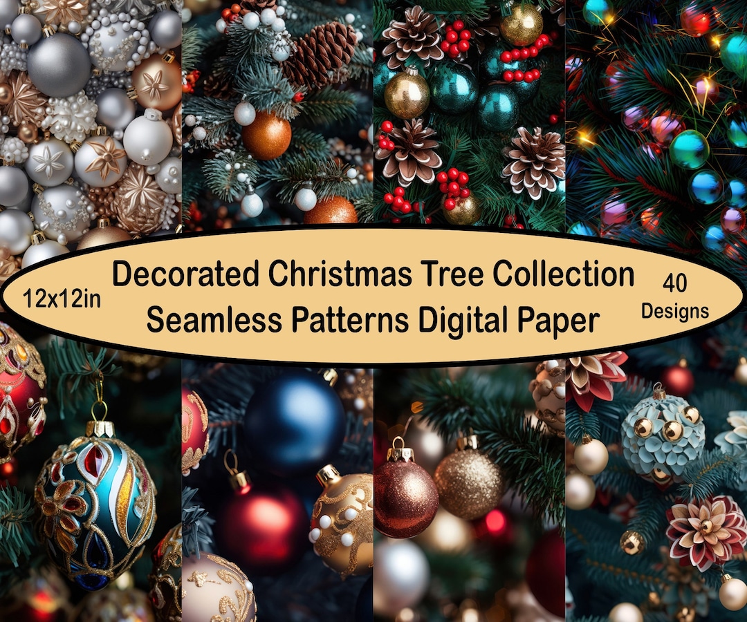 Decorated Christmas Tree Background Festive Holiday Decor Christmas ...