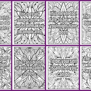 Famous Inspirational Quotes Coloring Pages - Etsy