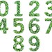 Leaf Pattern Alphabet Letters and Numbers - Etsy